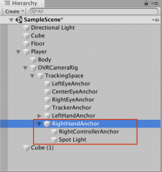 （Unity・Oculus）VR空間内でプレーヤーに懐中電灯を持たせる（利き腕の設定） | monopro キッズ・プログラミング道場