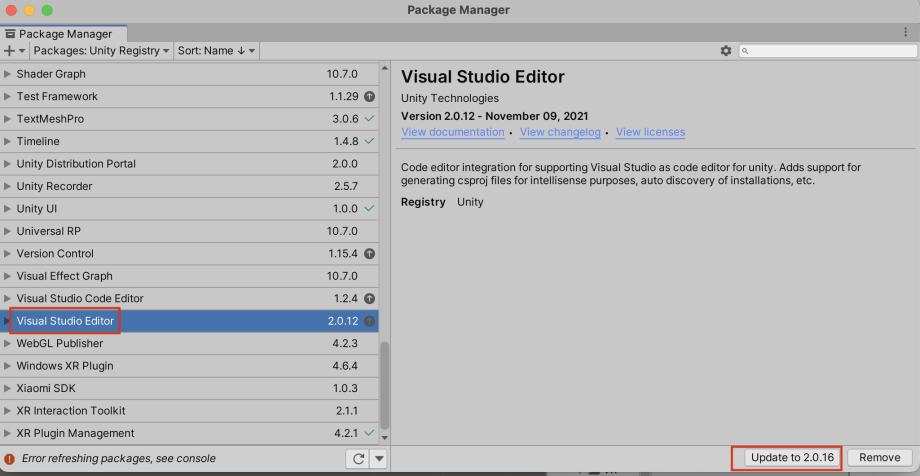 Visual Studio Editorのアップデート方法 | monopro キッズ・プログラミング道場