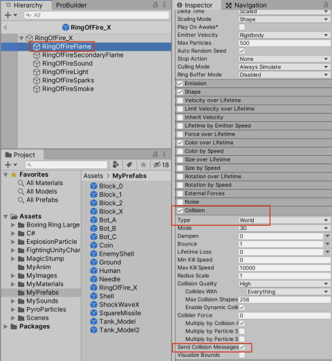 （Unity）パーティクル（エフェクト）に当たり判定を実装する。 | monopro キッズ・プログラミング道場
