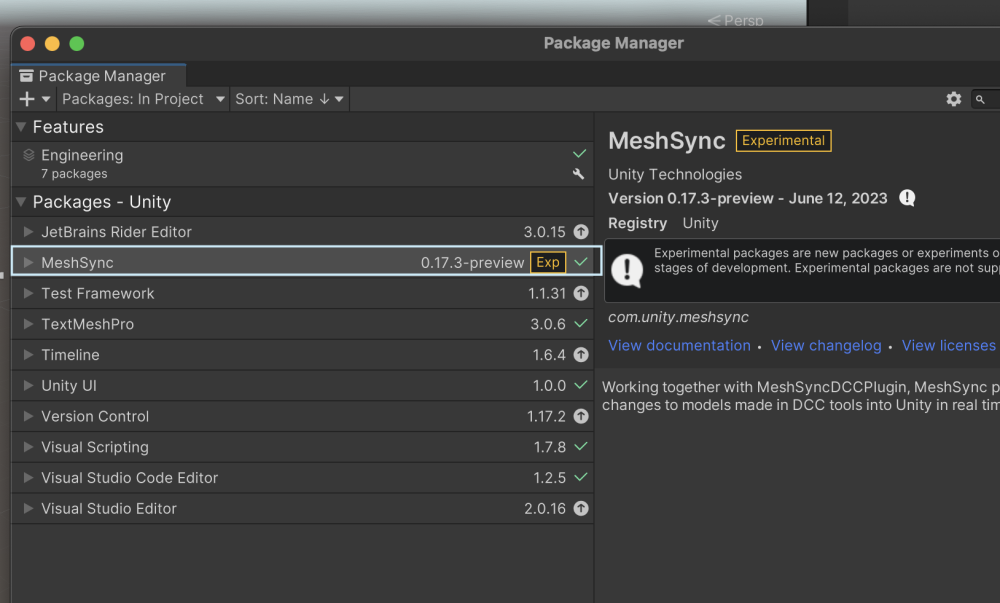 UnityとBlenderの同期（MeshSyncの設定／Unity2021.3.12／Blender3.3.14） | monopro キッズ・プログラミング道場